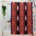 Abstract Stripes Shower Curtains for Bathroom, Red Black Purple Aztec ...