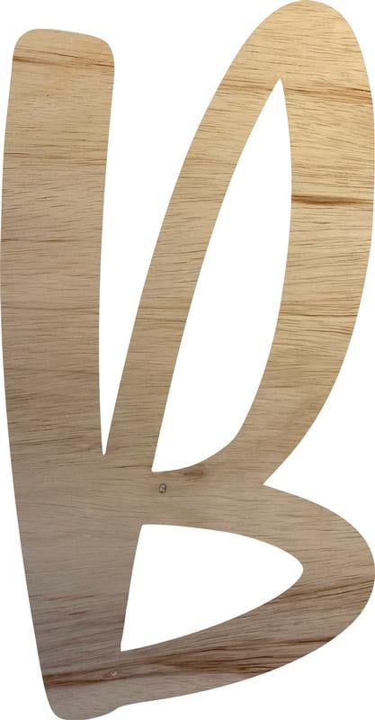 Blank Wooden Craft Letter B, Unfinished 15'' Tall Wood Alphabet Letter ...