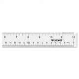 Clear Flexible Acrylic Ruler, Standard/metric, 12" Long, Clear | Bundle ...