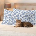 Outdoor Waterproof Pillow Covers Summer Blue Flower Shell Conch on ...