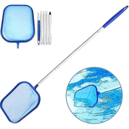 Pool Cleaning Net, Shallow Water Leaf Net With Pole, 5-section Aluminum ...