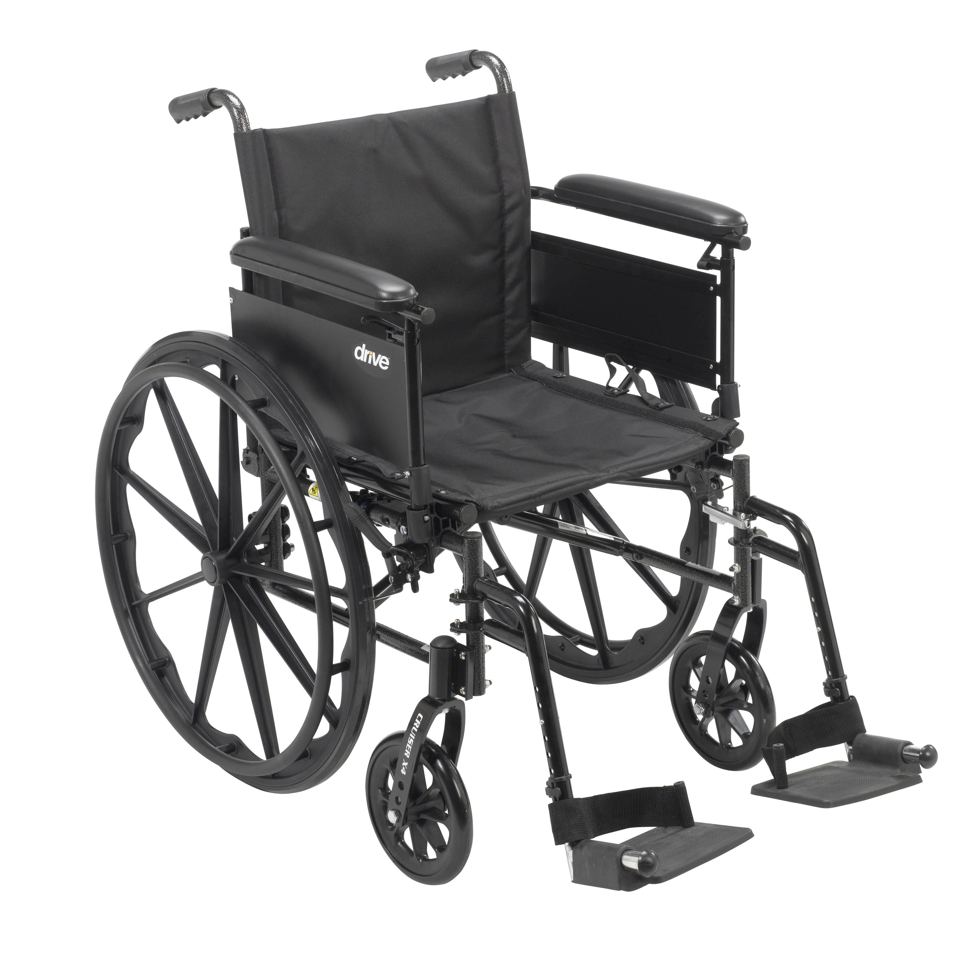 Drive Medical Cruiser X4 Lightweight Dual Axle Wheelchair with ...