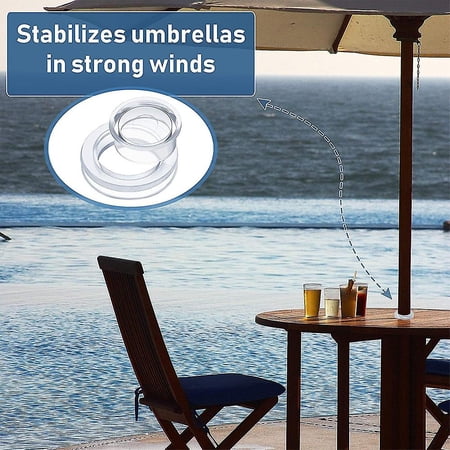 Clear Silicone Umbrella Hole Rings Cover Stabilizer Parasol Cap Plug ...