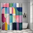 Bathroom Shower Curtain Modern Colorful Splicing Contrast Art ...