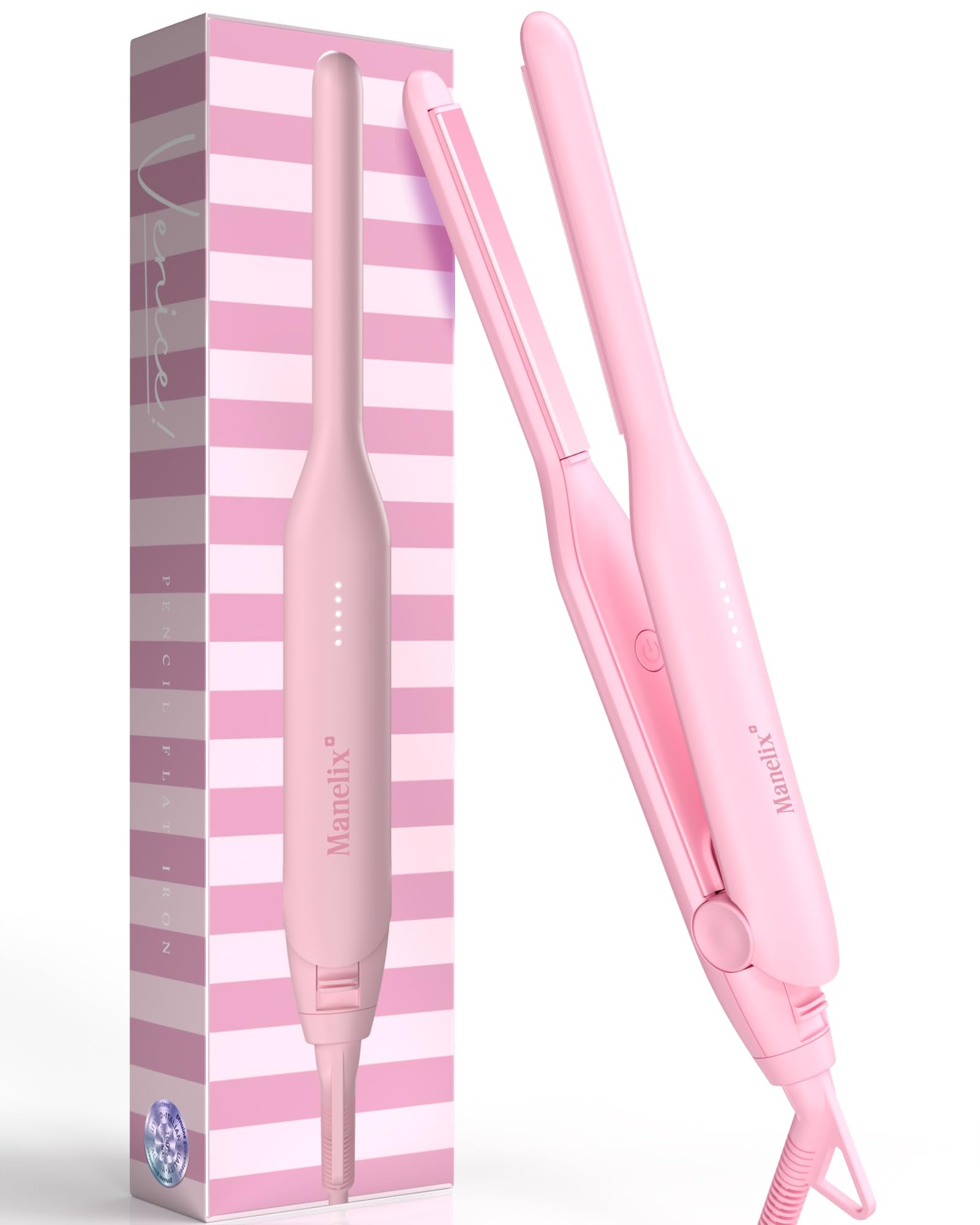 Plancha de pelo Manelix Super Slim Mini de 0,3 pulgadas para cabello ...