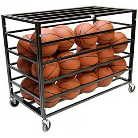 HD Secure Ball Locker with Wheels, Sports Lockable Ball Storage Cart ...