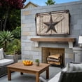 Country Star Outdoor TV Cover 52 to 55 inch Retro Rust Grey Blue Star ...
