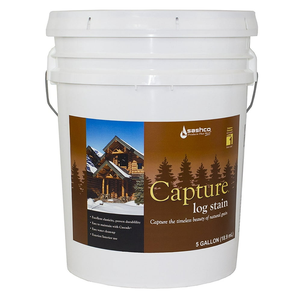 Sashco Capture Capture Log Stain, 5 Gallon Pail, Bronze Pine Pack of 1 ...