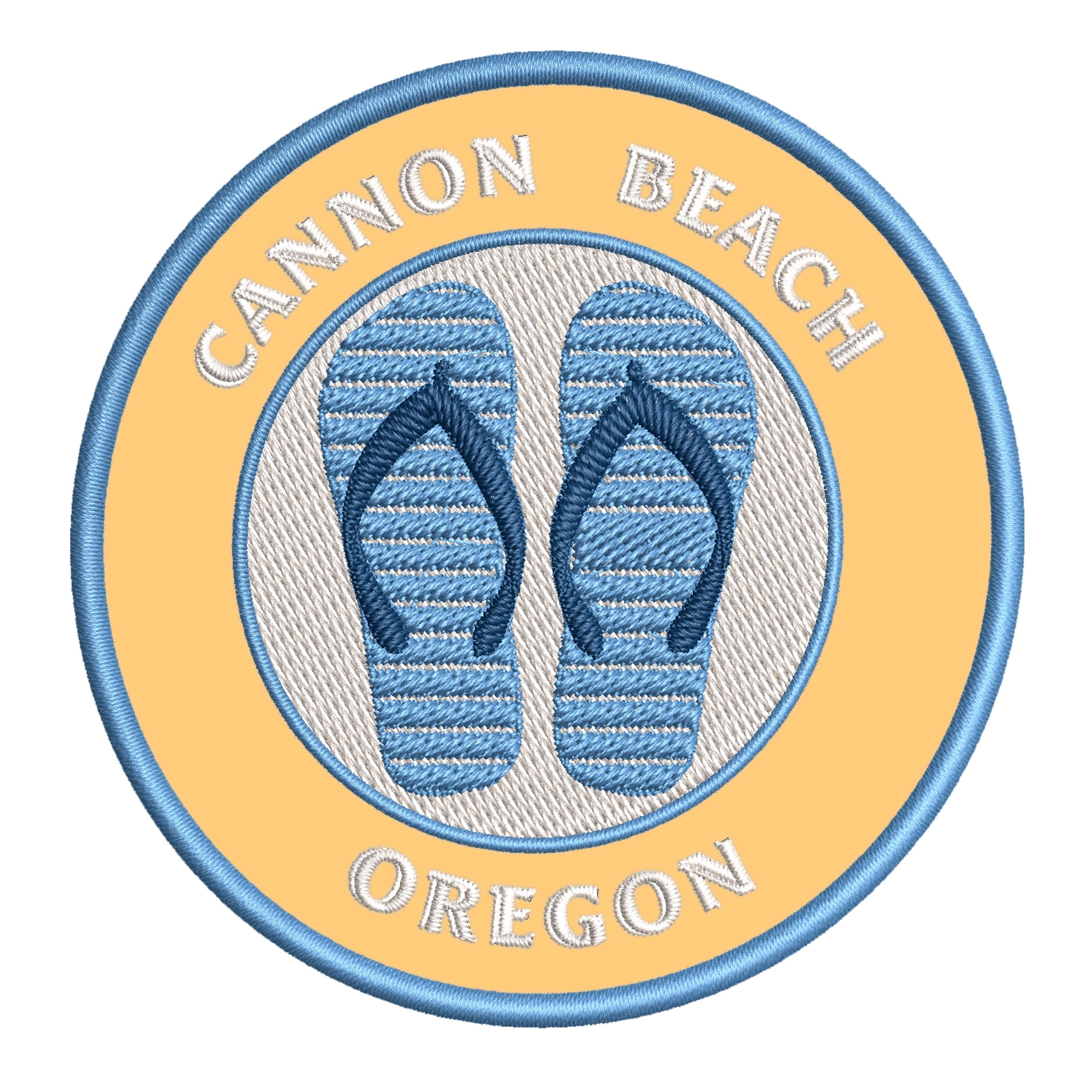 Cannon Beach, Oregon 3.5 Inch Iron Or Sew On Embroidered Fabric Badge ...
