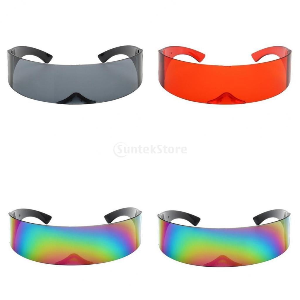 4Pieces Wrap Espejo Gafas de terre Gafas Prop Multicolor | Bodega ...