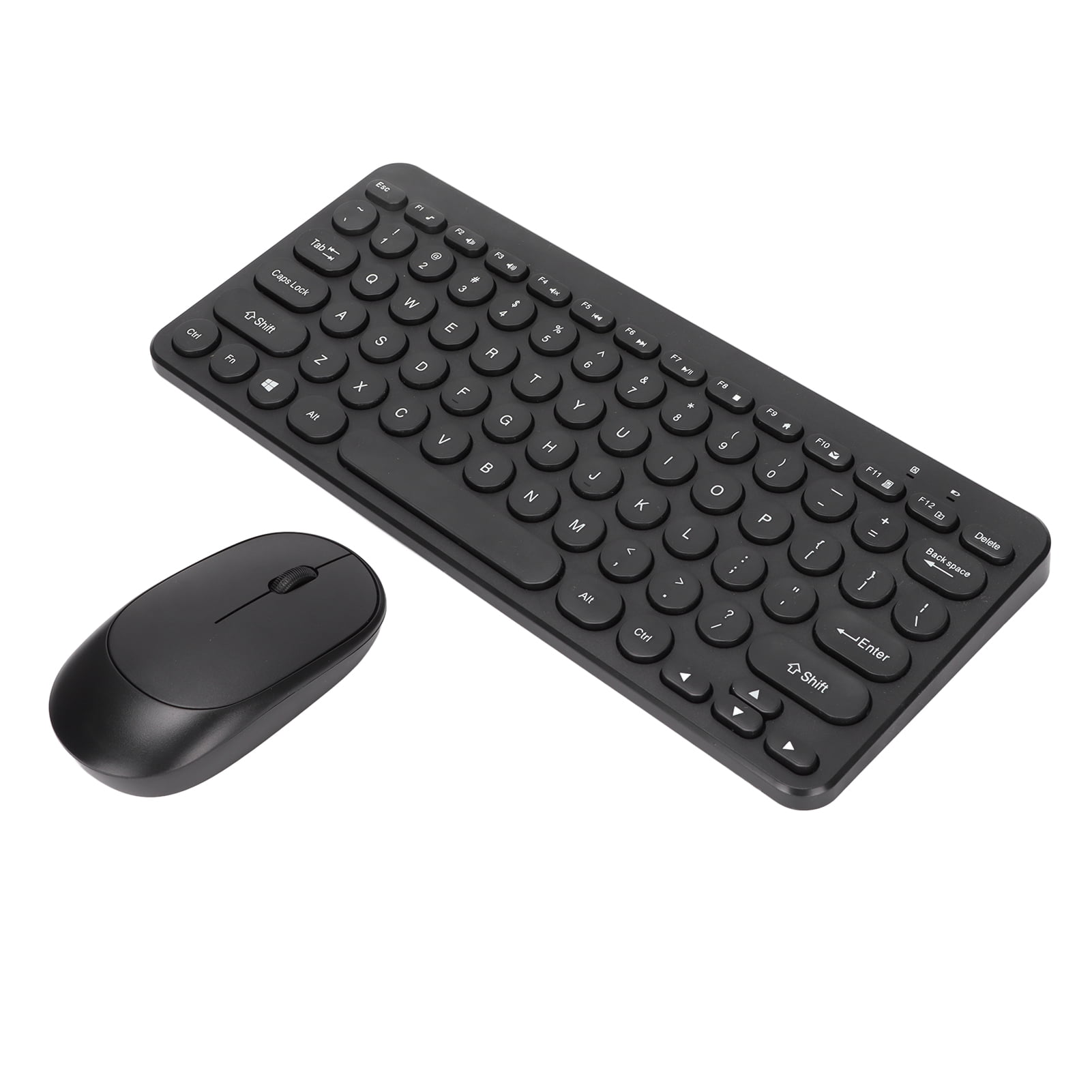 Keyboard Mouse Combo, Round Keycaps Wireless Keyboard Set 10 Meters ...