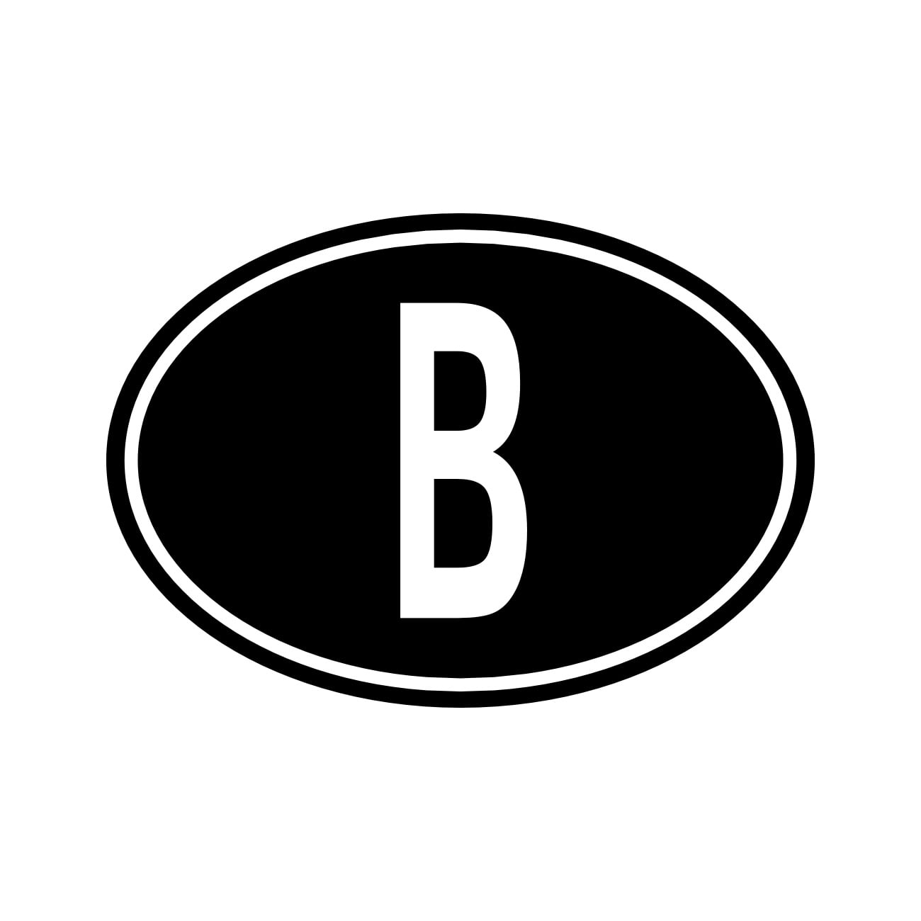 Belgium Oval Sticker Decal Die Cut - Self Adhesive Vinyl - Weatherproof ...