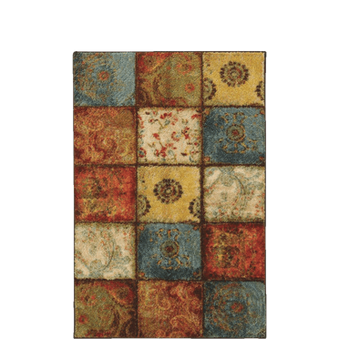 Mohawk Home Strata Eroded Color Pink Printed Area Rug, 7'6"x10', Teal ...