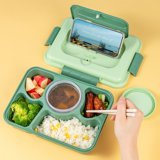 KULOKHUI Lunch Box Partition Plastic Lunch Box Large Capacity Meal Box ...