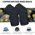 LotFancy Copper Knee Brace, Copper Compression Sleeve, 1 Pair, Small ...