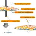 13" Glass Rain Cover for Bird Feeder Outdoors - Baffle on Shepherd Pole ...