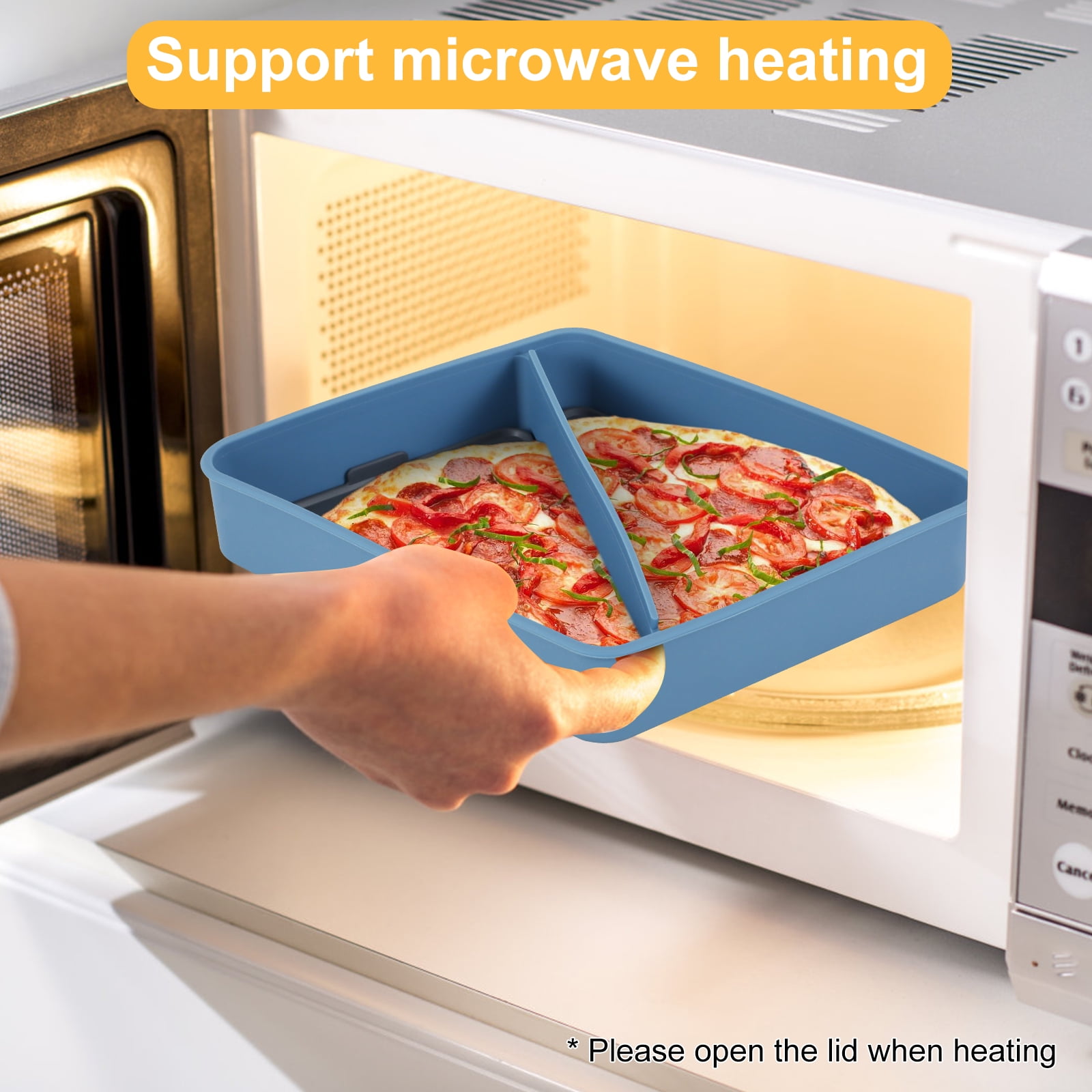 Collapsible Pizza Container Food Grade Silicone Pizza Box - Reusable 12 ...