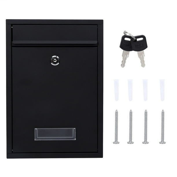 Household Mini Iron Wall Mailbox Letter Box with Two Keys - Walmart.ca