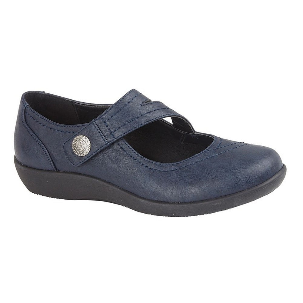 Boulevard Womens X Wide EE Fit Touch Fastening Bar Shoe - Walmart.com