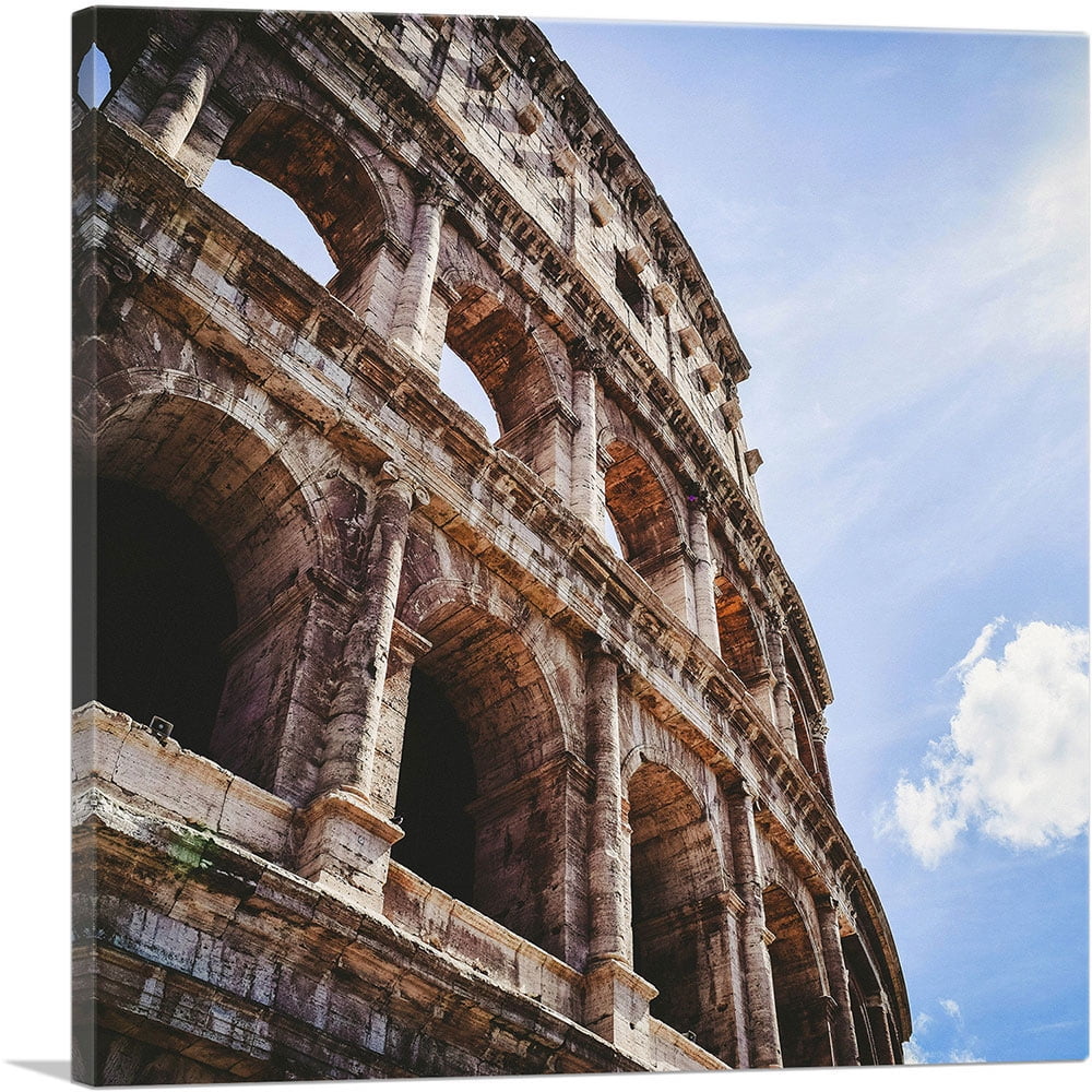 ARTCANVAS Colosseum Flavian Amphitheatre Rome Italy Square Canvas Art ...