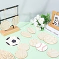 40Pcs 4 Styles Unfinished Wood Pendant Decorations with 40Pcs Jute ...