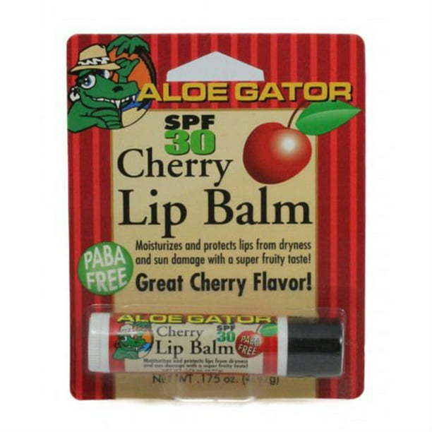Aloe Gator Lip Balm Spf 30, Cherry Red Cherry Lip Balm - Walmart.com