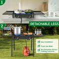 Ktaxon 2 Burner 150,000 BTU Outdoor Stove, Cast Iron, Removable Legs ...