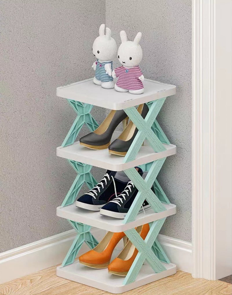Tutuviw 2 Tier Shoe Rack,Multi Tier Foldable Simple Shoe Organizer Rack ...