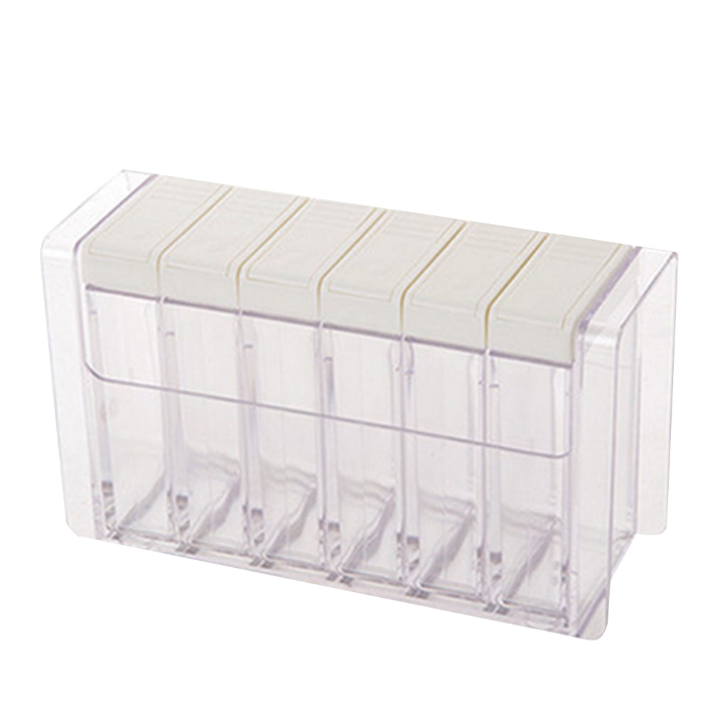 6pcs Transparent Spice Jar Set Salt And Pepper Seasoning Bottle ...