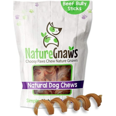 Nature Gnaws Natural Beef Bully Stick Springs for Dogs 7-8 (6 Count ...