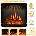 32-inch Electric Fireplace with Mantel, 1400W Adjustable Freestanding ...
