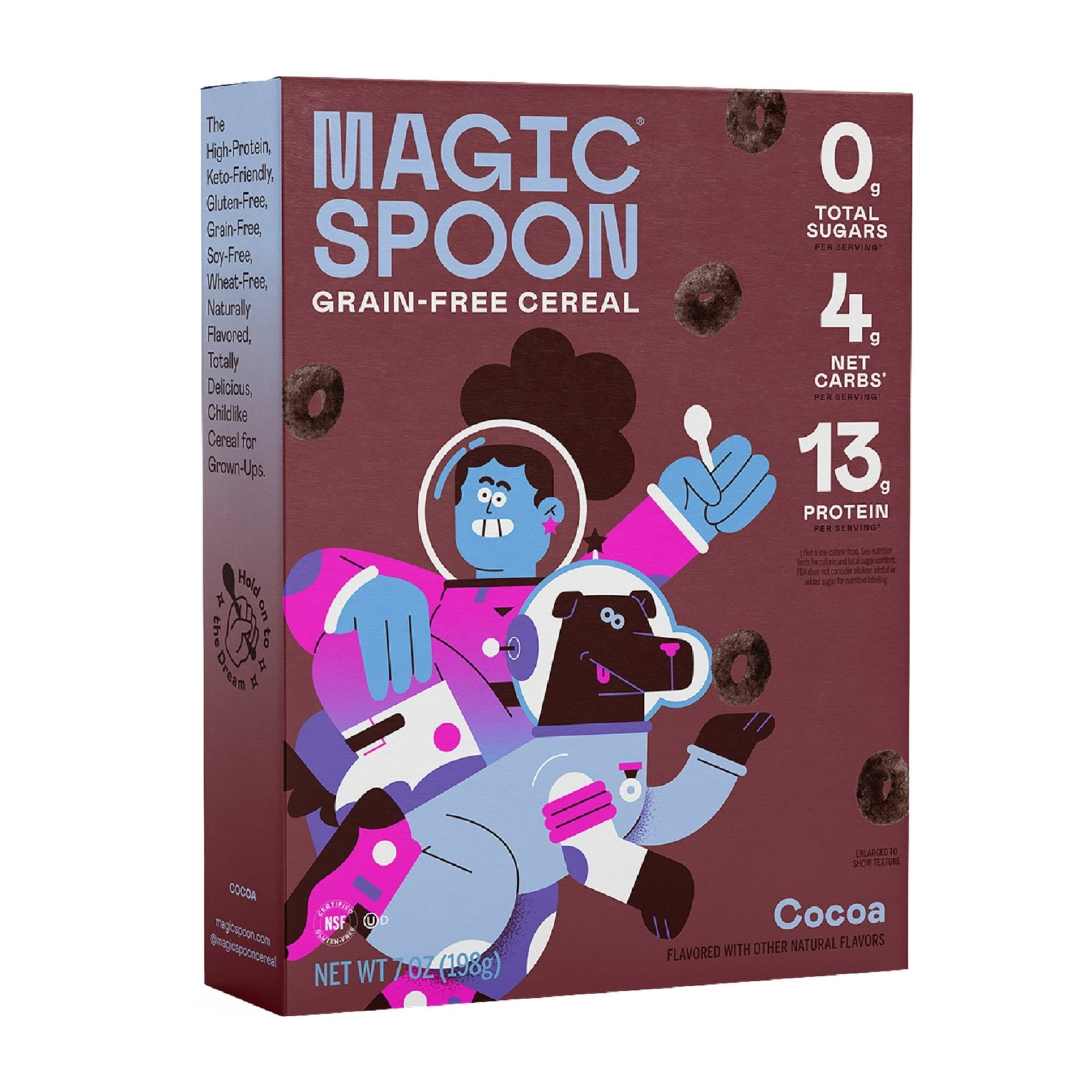 Magic Spoon Cocoa Grain-Free Breakfast Cereal, 7 oz Box - Walmart.com