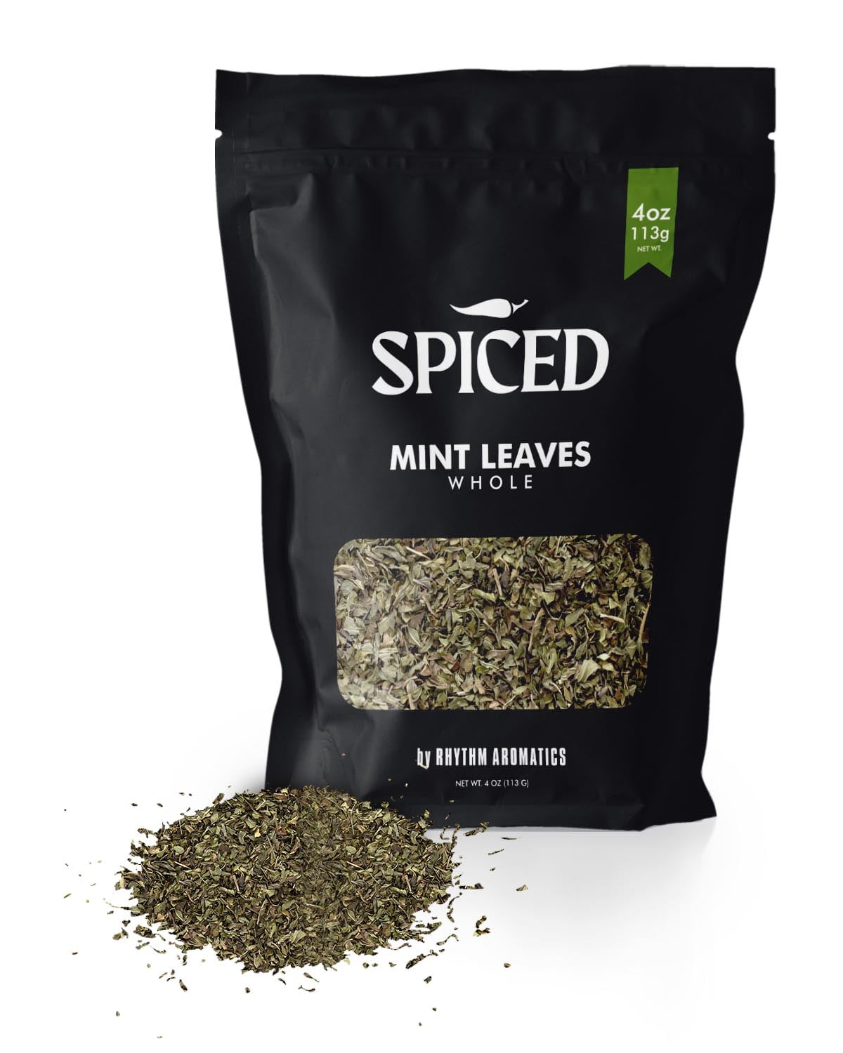 SPICED Mint Leaves, 4 Oz of Whole Mint Leaves in Closable Bag for ...