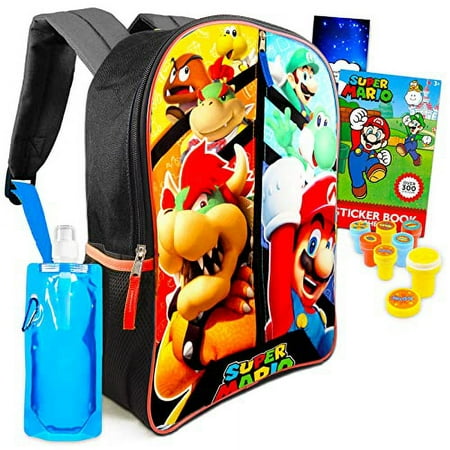 Super Mario Backpack for Kids - 16\ Mario and Luigi Backpack Bundle ...