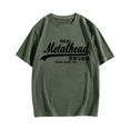 Heavy Metal Slogan Japanese Style Cotton casual T-shirt - Walmart.com