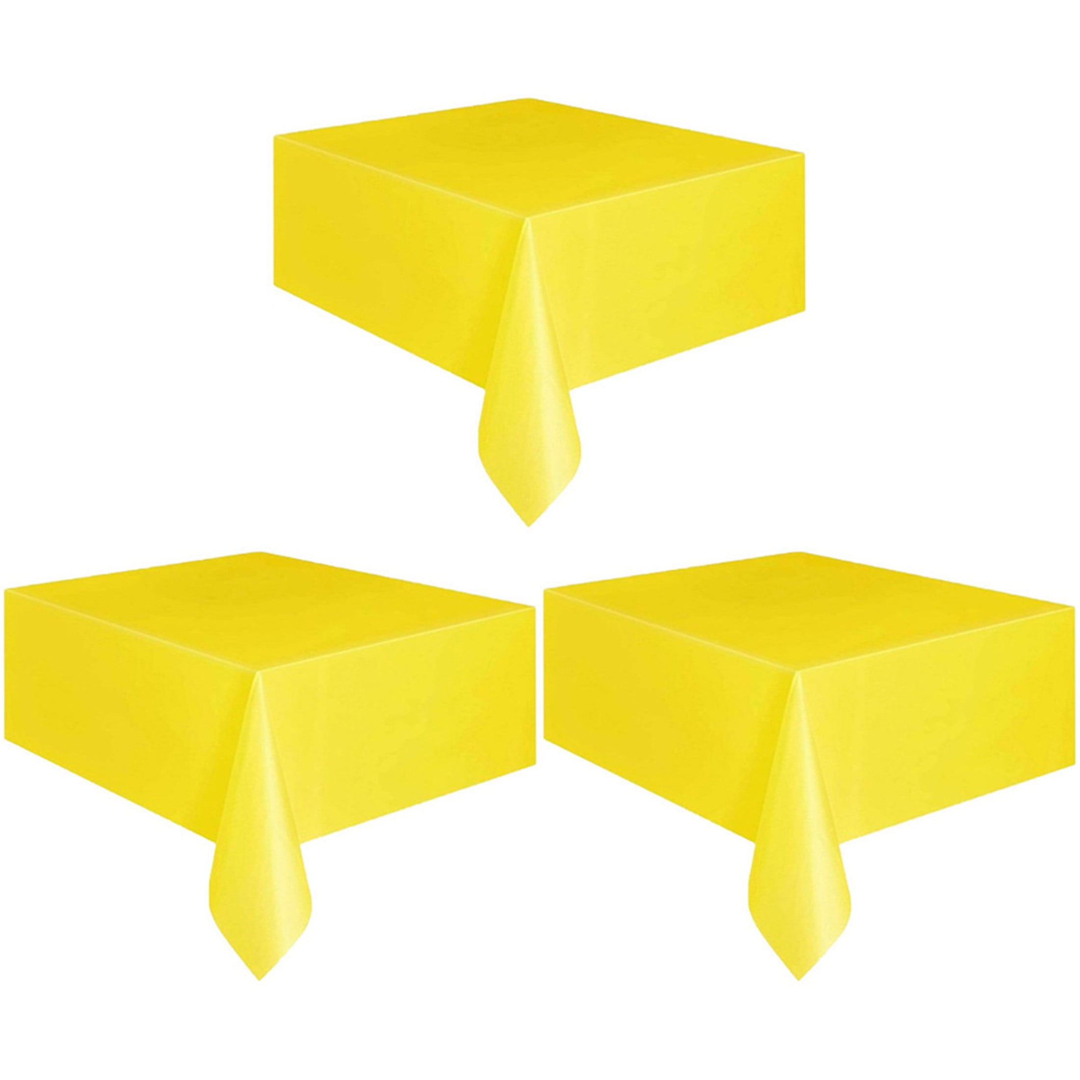 3 Pack of Disposable Plastic 54 x 108 inches Tablecloths Party Wedding ...