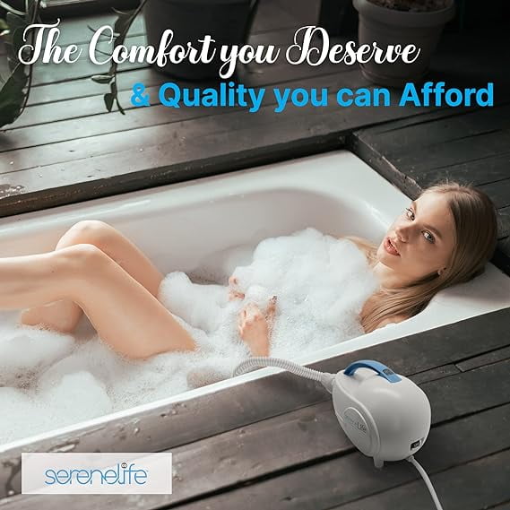 SereneLife Electric Bathtub Bubble Massage Mat Waterproof Tub Massaging Spa Full Body Bubbling Bath Thermal Massager Machine w Heat Motorized Air Pump Aroma Clip for Essential Oil PHSPAMT24HT Walmart....