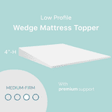 Foam Global Bed Wedge Mattress Topper 2.0, Low Profile 4-Inch Incline ...