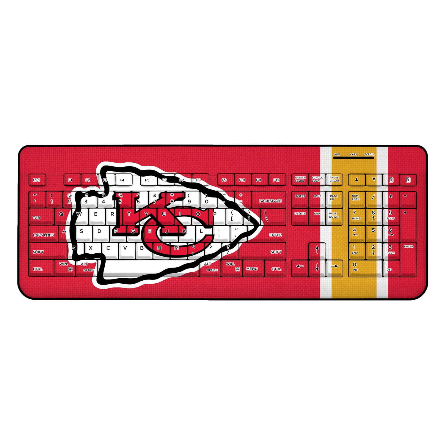 Kansas City Chiefs Stripe Wireless Keyboard - Walmart.com