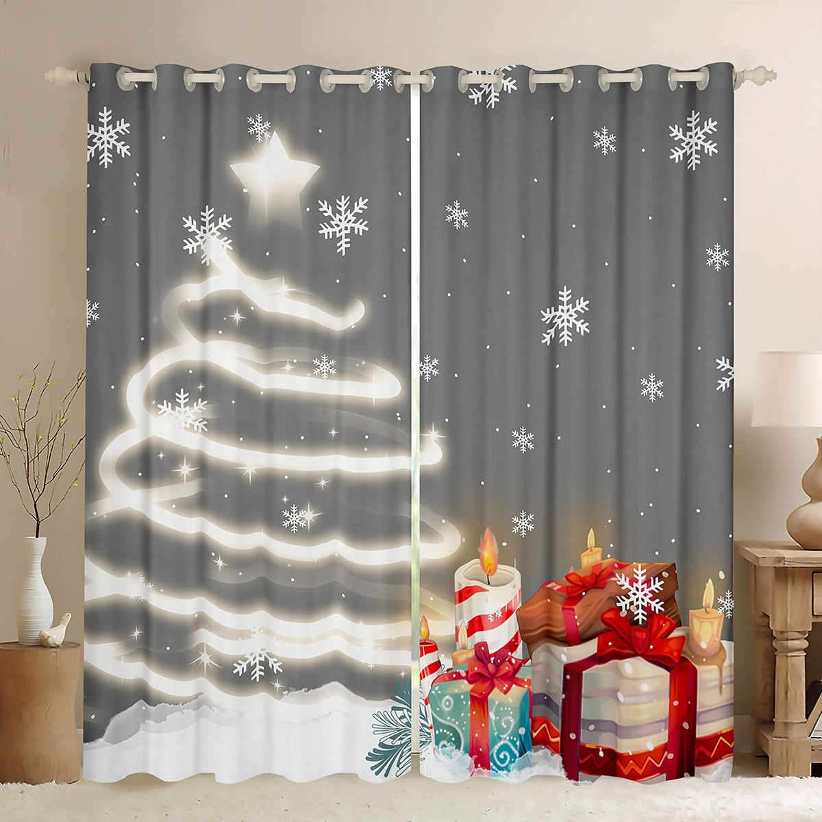 Click here for Yst Christmas Tree Blackout Curtains For Kids Xmas... prices