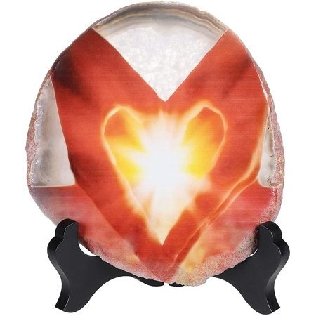 Colorful Space Agate Slab Display with Wooden Stand | Walmart Canada