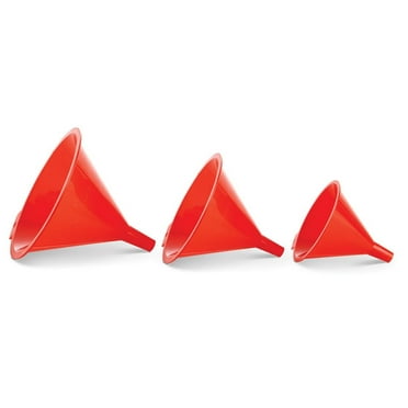 Chef Craft Classic Plastic Funnel Set, 2.5 to 3.75 inch 3 Piece Set ...
