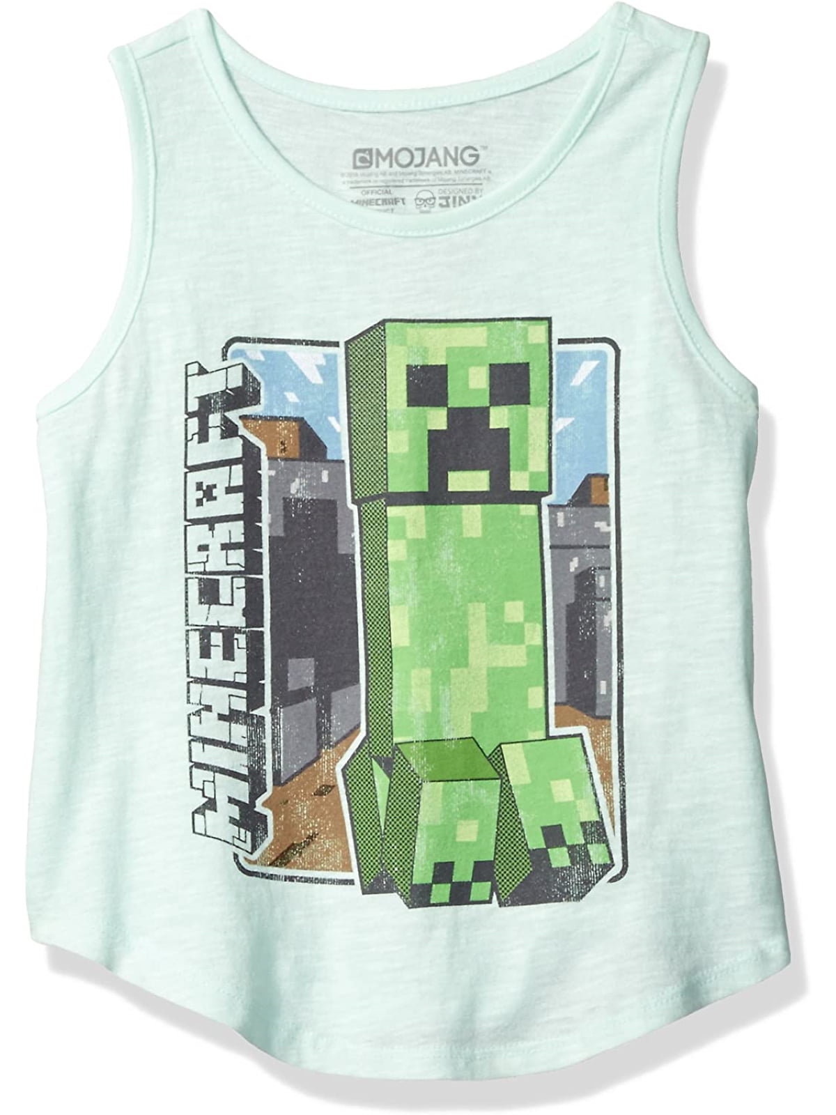 Minecraft Girls' Vintage Creeper Tank Top, Sizes 6-16 - Walmart.com