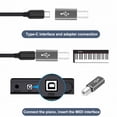 JSER 2pcs USB-C Type C to Midi Adapter Converter Lectronic Musical ...