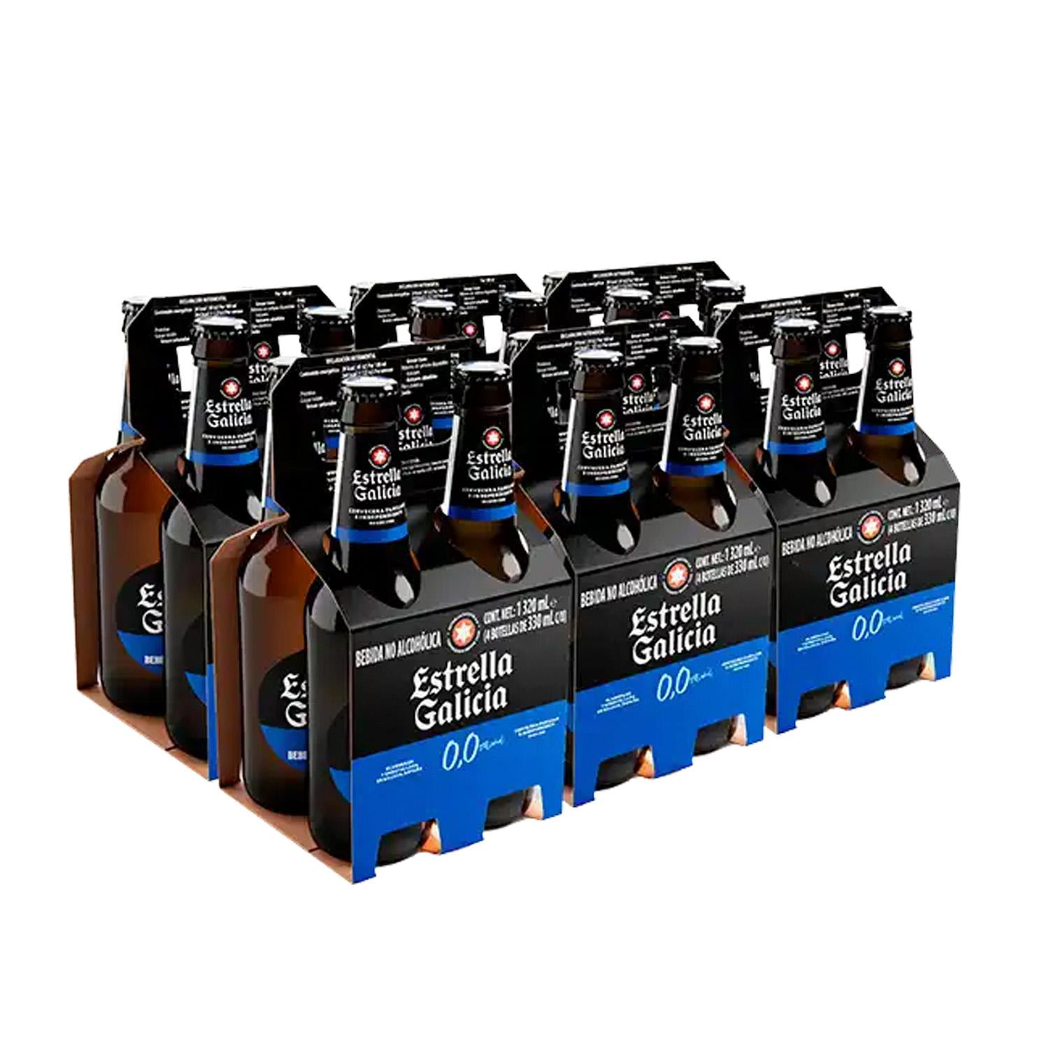 Pack de 24 Cerveza Estrella Galicia 0.0 330 ml | Walmart en línea