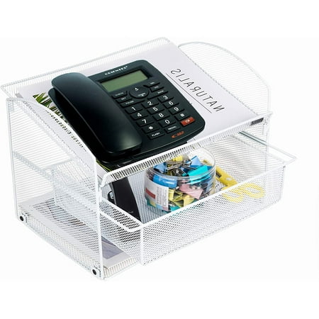 VANRA Metal Mesh Desktop Organizer Telephone Stand Phone Stand File ...