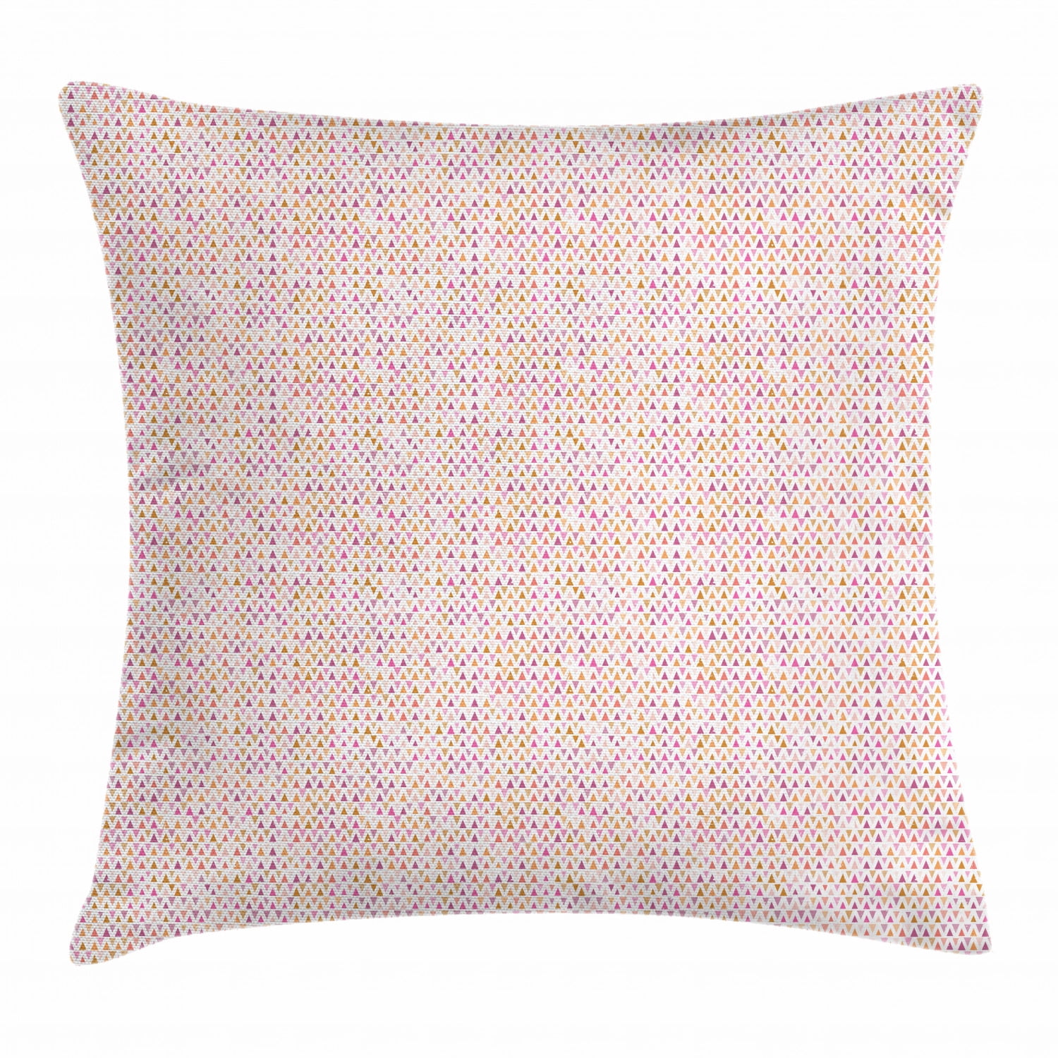 Geometric Throw Pillow Cushion Cover, Grunge Triangle Pattern with ...