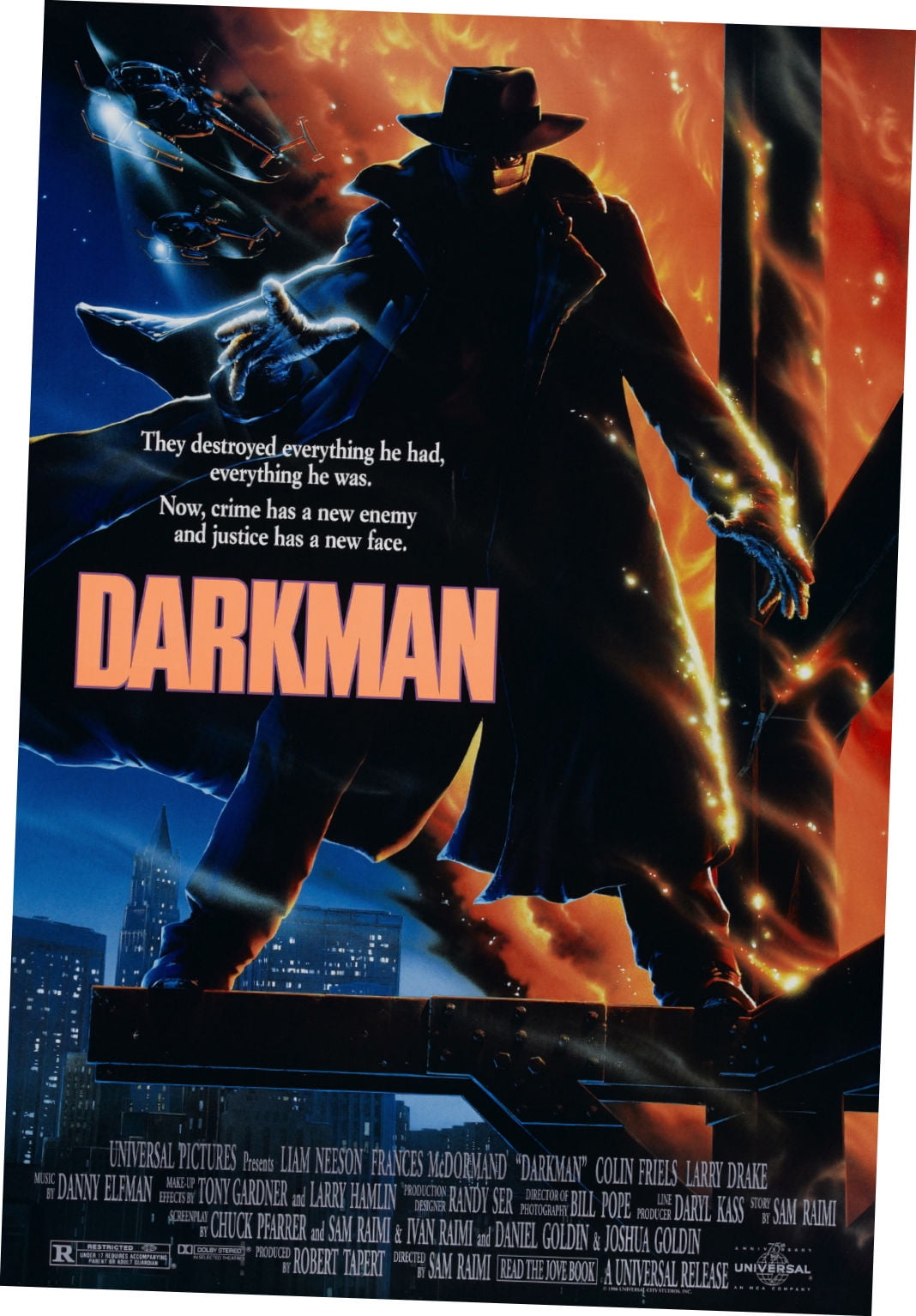 Darkman Movie poster Metal Print 12x16 Large Art Print on Metal 12x16 ...