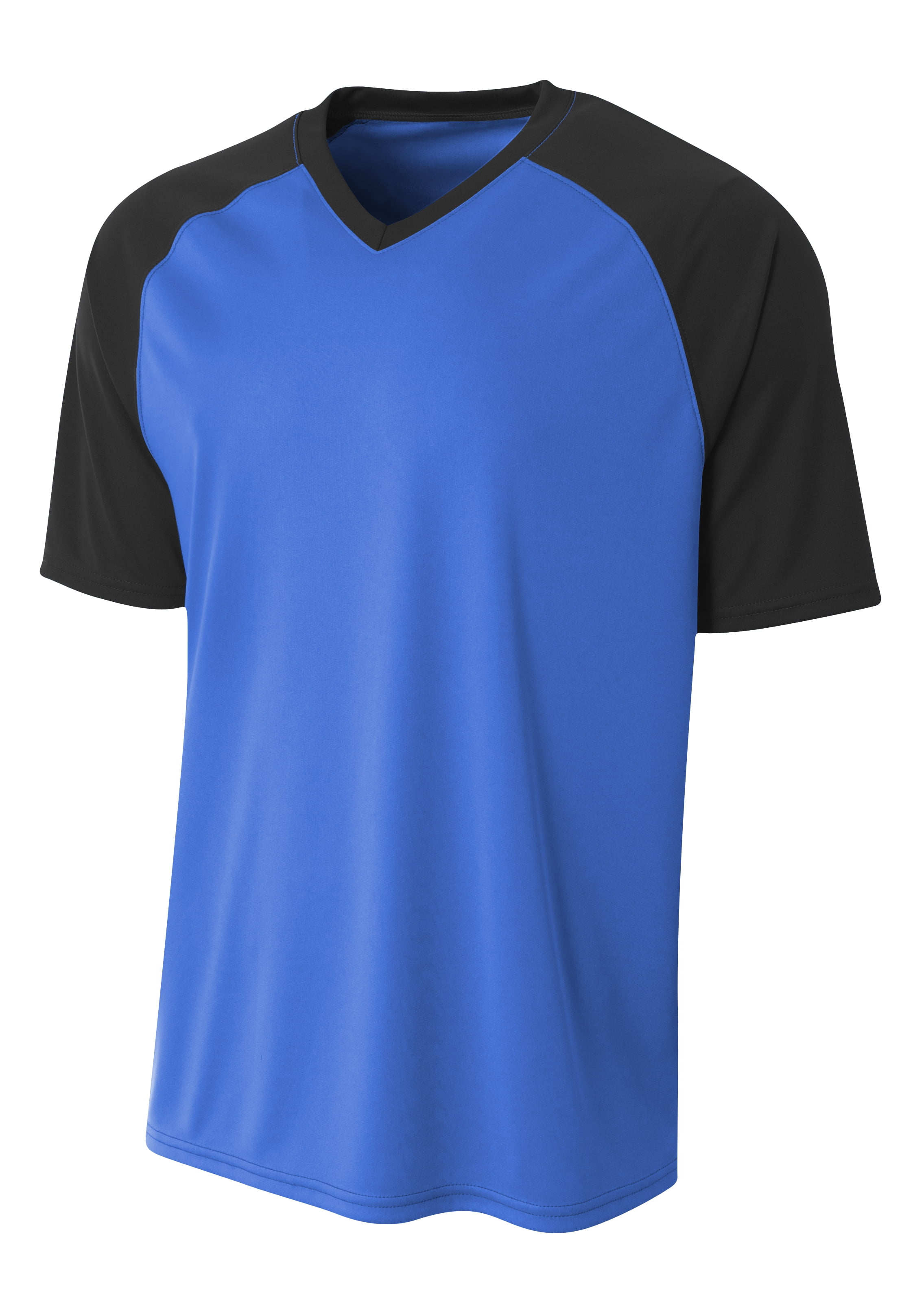 A4 Strike Raglan Tee For Men in Royal/Black | N3373 - Walmart.com