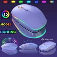 Lijifsn Rechargeable Backlit Rgb Wireless Keyboard Mouse Combo With Full Size Ergonomic Design